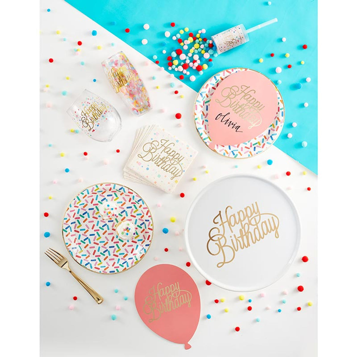 Happy Birthday Pom Pom Party Popper – Party Hop Shop