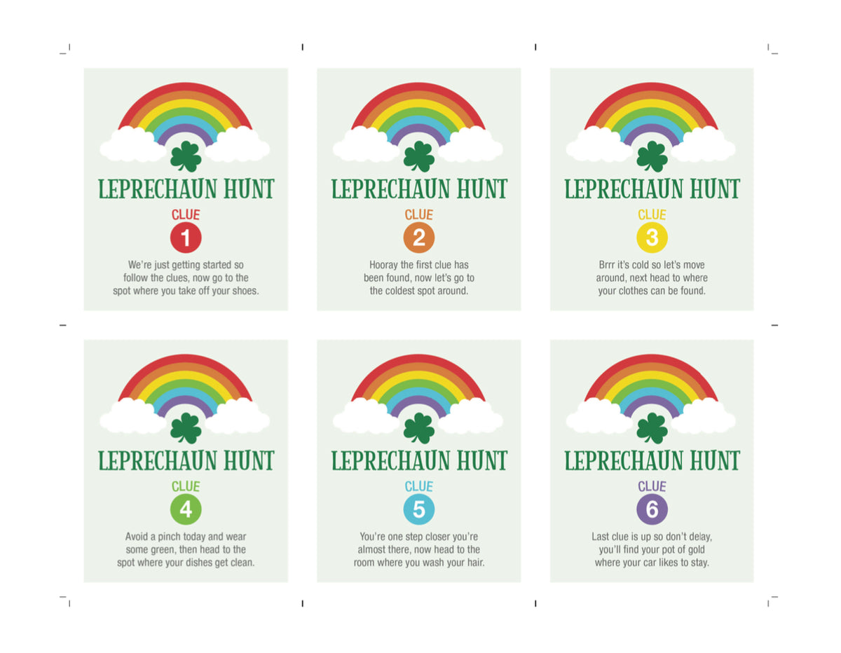 Leprechaun Scavenger Hunt Printable – Party Hop Shop