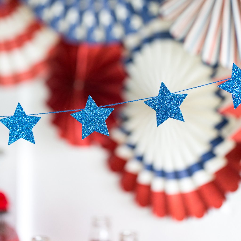 Blue Glitter Star Banner – Party Hop Shop