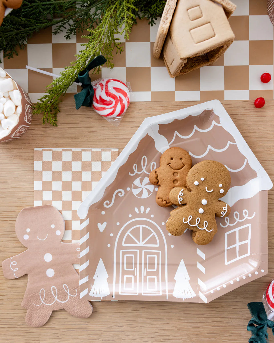 Gingerbread House 9" Plate – Party Hop Shop