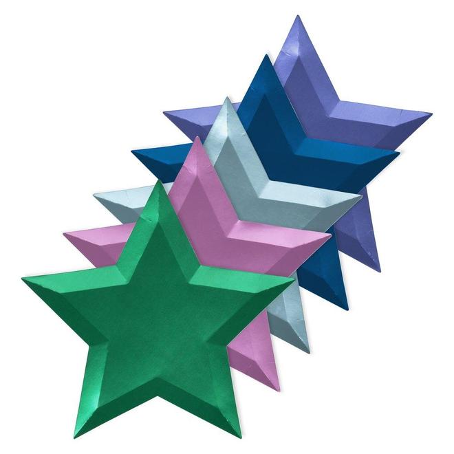 Metallic Foil Star Plates – Party Hop Shop