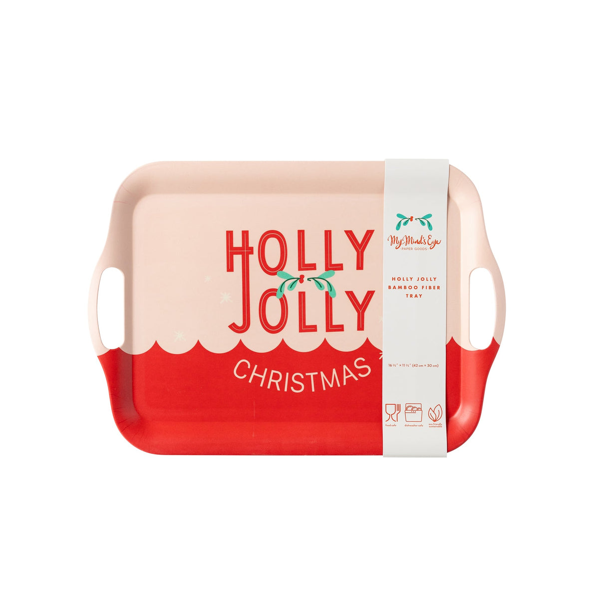 Holly Jolly Reusable Bamboo Tray – Party Hop Shop