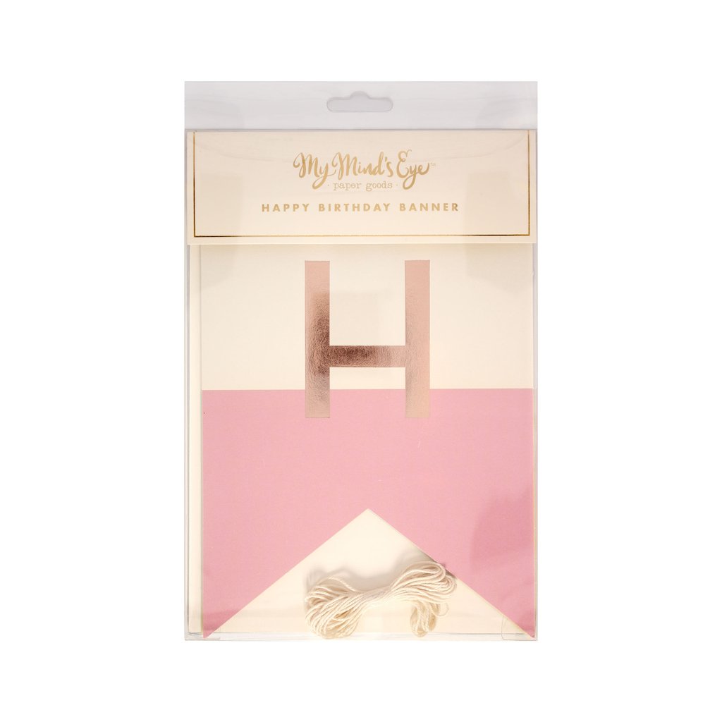 Pink Hooray Happy Birthday Banner – Party Hop Shop