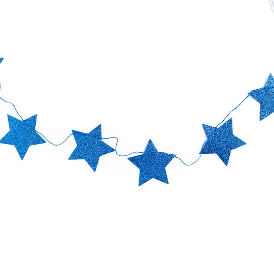 Blue Glitter Star Banner – Party Hop Shop