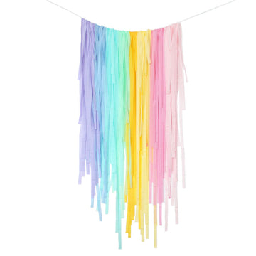 Pastel Rainbow Streamer Backdrop – Party Hop Shop